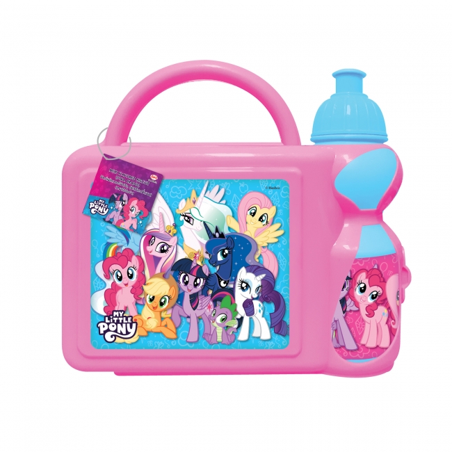 My Little Pony Lunch Box (สีชมพู) พร้อมบิสกิตกลิ่นนม | Bongkoch.com