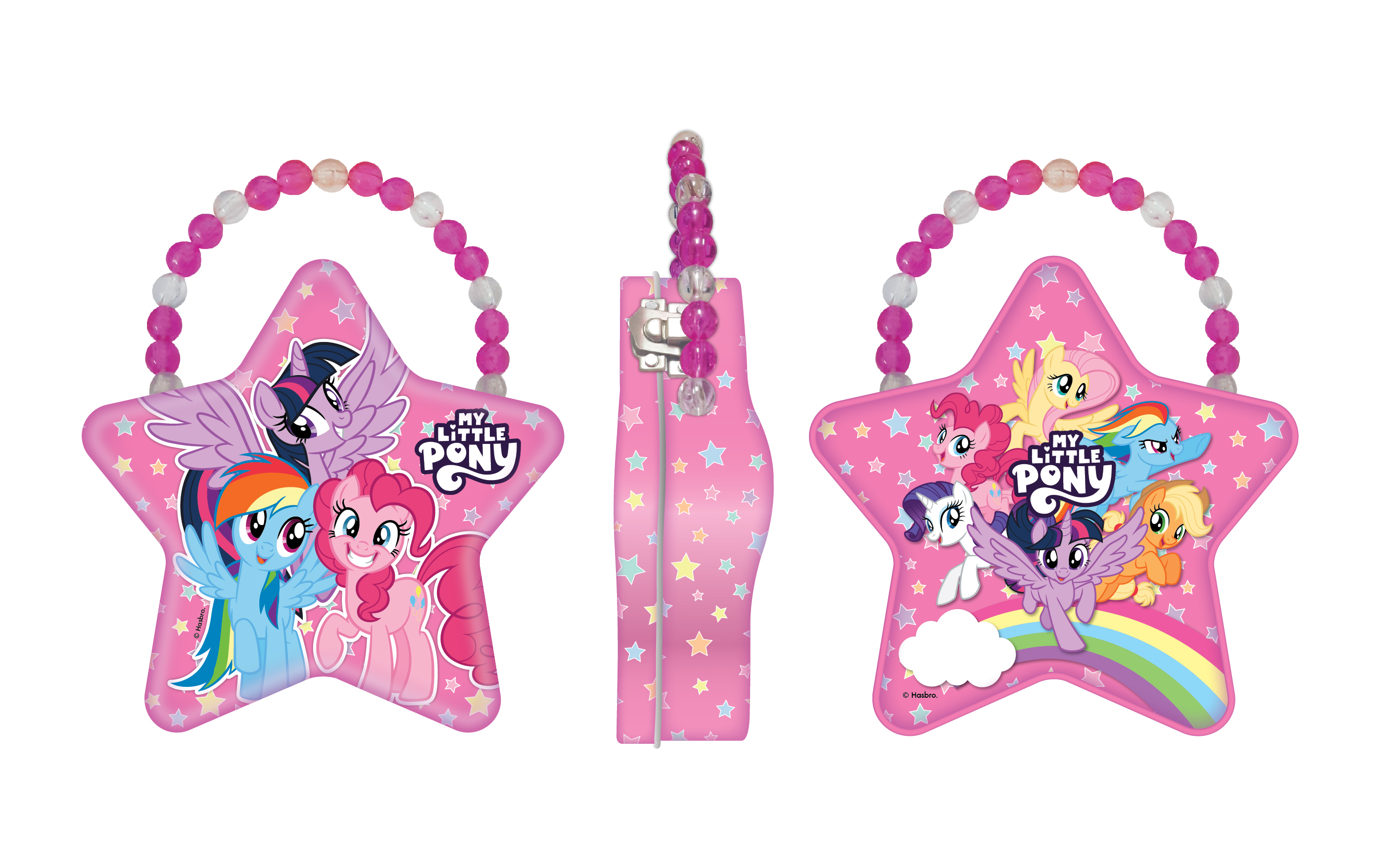 My Little Pony Star Tin Bag (สีชมพู) พร้อมบิสกิตกลิ่นนม | Bongkoch.com